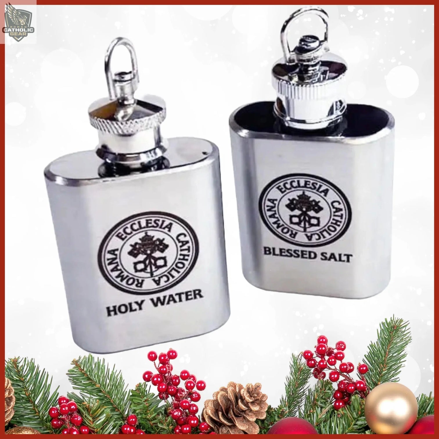 Blessed Salt and Holy Water Flask Pack – Spiritual Essentials – Roman ...
